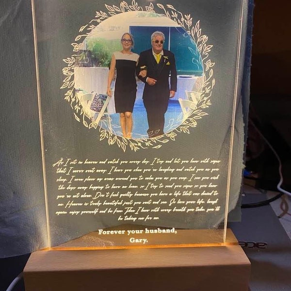 Custom Personalized Photo Picture LED Wood Stand Night Light Lamp in ...