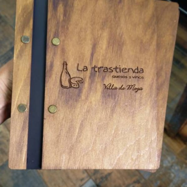 Wood Restaurant Menu, Wooden Menu Cover, Personalized Restaurant Menu ...