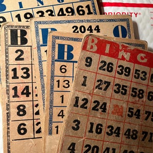 Bundle of 10 Vintage Bingo Boards - Etsy