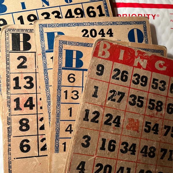 Bundle of 10 Vintage Bingo Boards - Etsy
