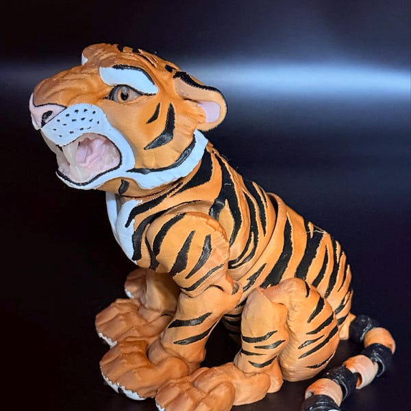 Custom Colors Tiger Toy, Figure, Fidget, 3D Printed, made to Order ...