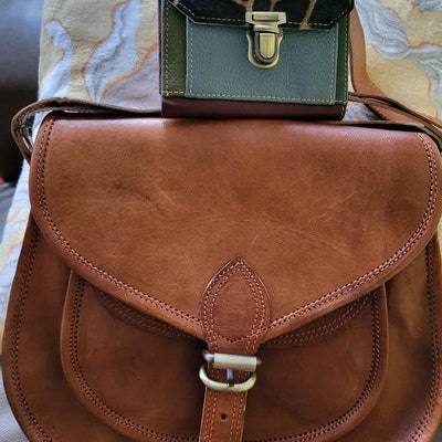 Unusual & Unique Colourful Leather Bag, Recycled Leather Clutch ...