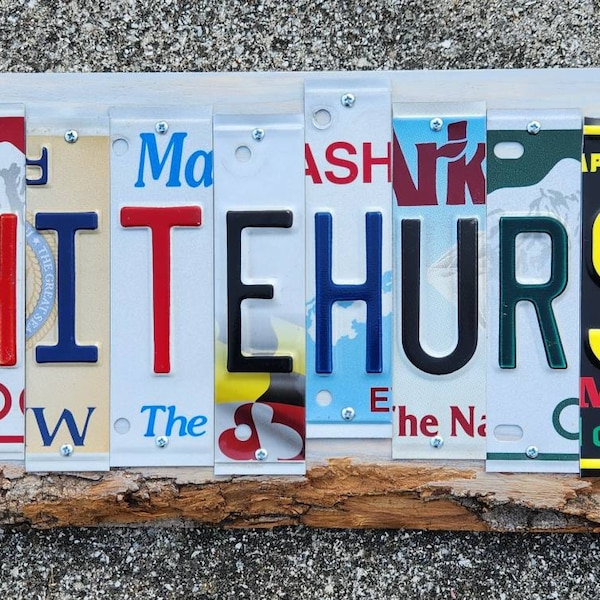Professionally Cut License Plate LETTERS and Numbers From Real Plates ...