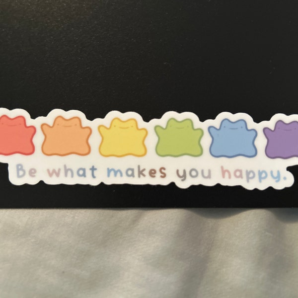 Ditto Rainbow Pride Waterproof Sticker Decal Pokemon Pride Sticker ...