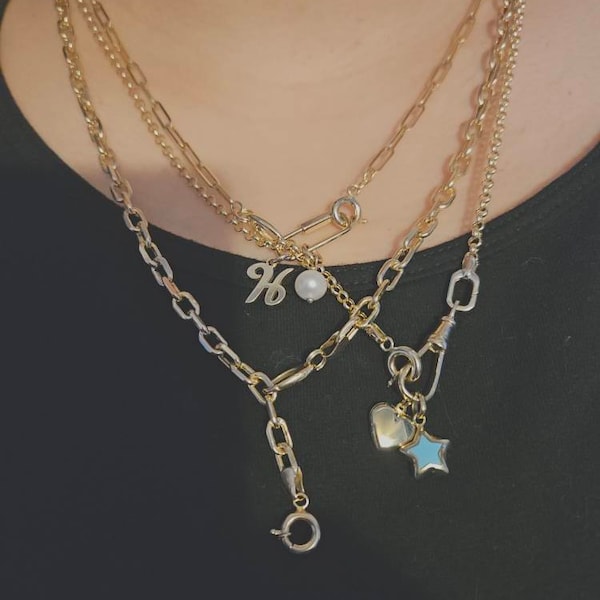 14K Solid Gold Byzantine Chain Necklace: 3mm or 5mm Thickness - Etsy