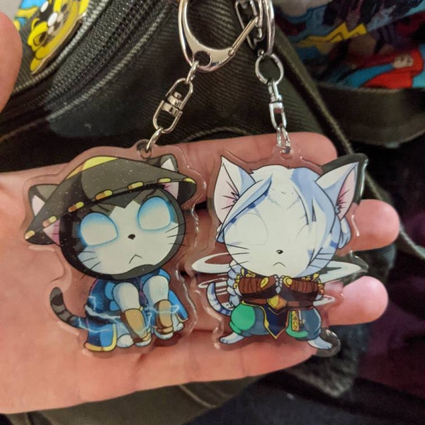 Meowtal Kombat Cat Keychains - Etsy