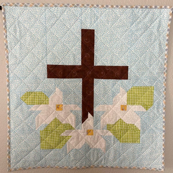 Resurrection Morning Cross Quilt Block Pattern Easter PDF - Makes 6 ...