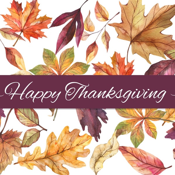 Watercolor Fall Leaves Clipart, Fall Clipart, Autumn Decor, Woodland ...
