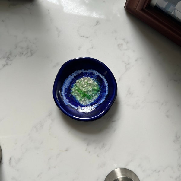 Butterfly Puddler Dish - Butterfly Feeder - Cobalt Blue With Recycled ...