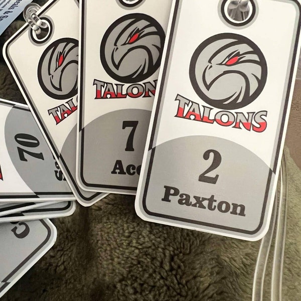 Custom Sports Team Bag Tag, Bag Tags for Football, Hockey, Baseball ...