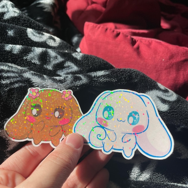Cute Kawaii Chibi Style Nostalgic Caring Bears Sparkling Sticker/decal ...