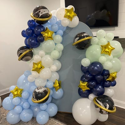 128 Happy Retirement Balloon Arch White Black Gold Champagne Bottle ...