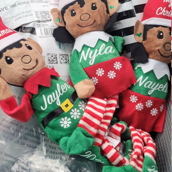 Personalized Christmas Elf, Stuffed Elf, Stocking Stuffer ...