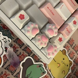 Cute Cat Paw Keycaps Cat Paw Keycap Set Kawaii Great - Etsy