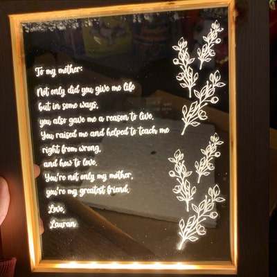 Personalized Hand-written Letter Night Light Mother's - Etsy
