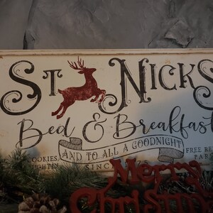 Rustic Christmas Sign Bed & Breakfast Sign Modern Farmhouse Wall Decor ...