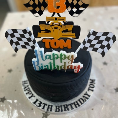 F1 Racing Car Inspired Cake Topper - Etsy