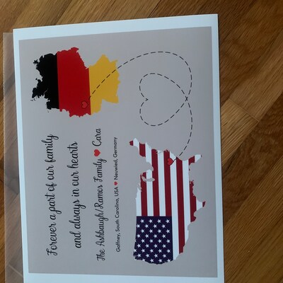 Exchange Student Map Port Washington New York USA - Etsy