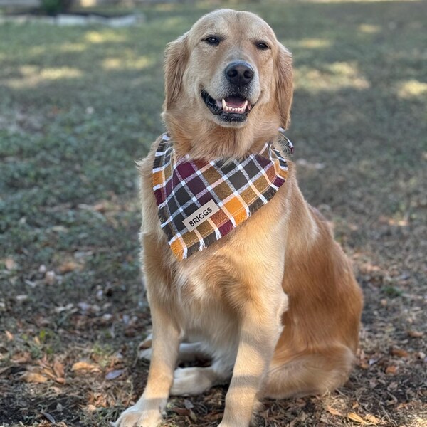 Dog Bandana • Autumn Dog Bandana • Personalized Dog Bandana • Fall Dog ...