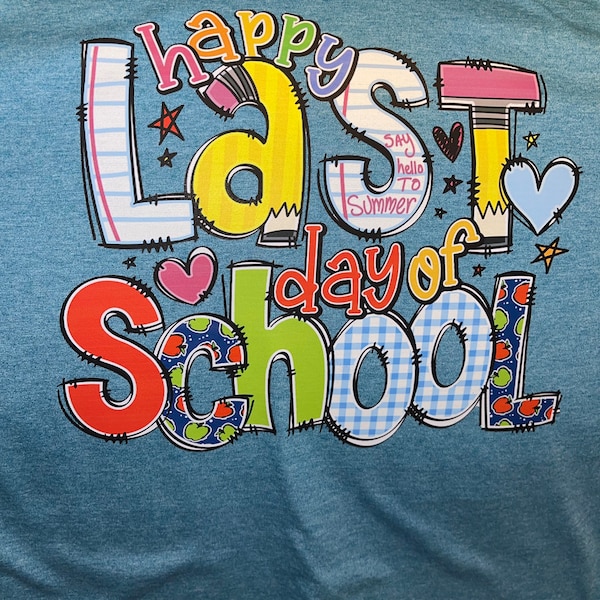 Doodle Happy Last Day of School PNG Digital Design, School Clipart for ...