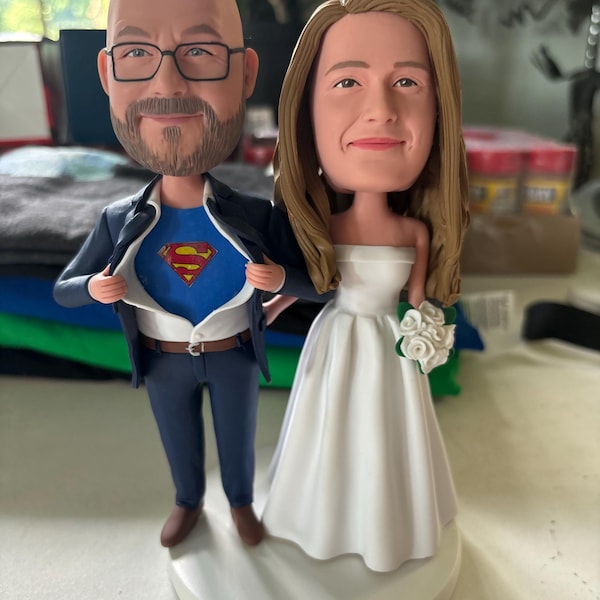 Personalized Wedding Cake Bobbleheads, Custom Figurine Wedding Cake ...