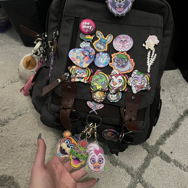 FNAF Security Breach Keychains Glamrock / Shattered Freddy, Monty ...