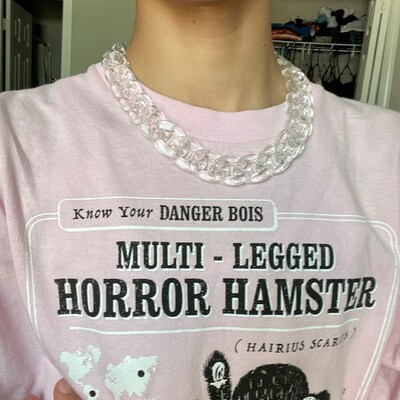 Clear Large Cuban Link Necklace. Acrylic Glass Chain. - Etsy