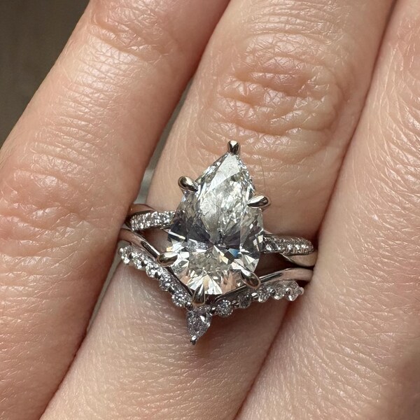 Vintage Half Eternity Curved Wedding Band - Delicate Baguette Diamond ...