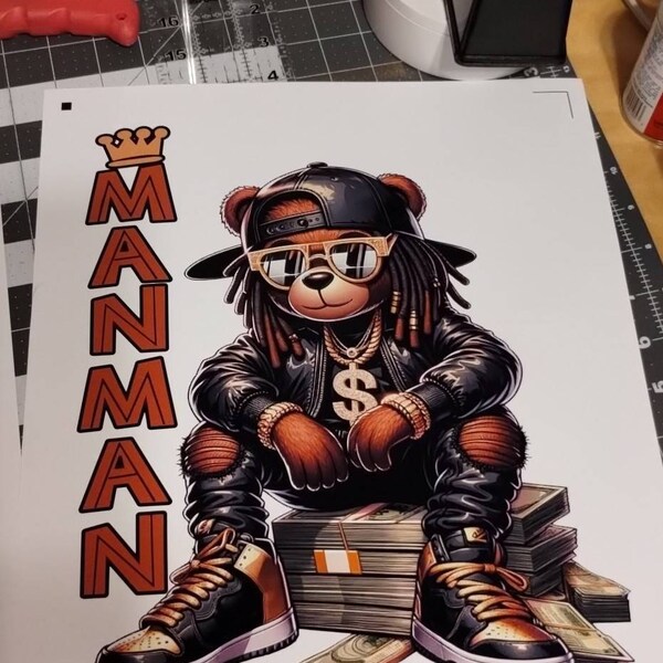Hip Hop Teddy Bear Graffiti Cartoon - Dready Bear Digital Download PNG ...