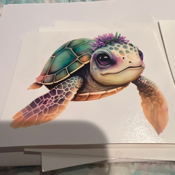 Turtle Clear Laser Printed Waterslide Image, Turtle Tumblers,gnome ... Turtle Clear Laser Printed Waterslide Image, Turtle Tumblers,gnome ...
