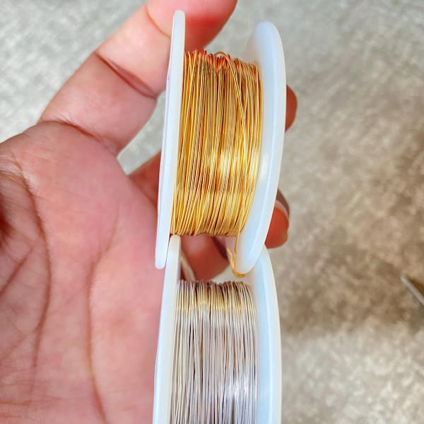 18kt Gold Colored Wire Non Tarnish You Pick Feet and Gauge 12, 14, 16 ...