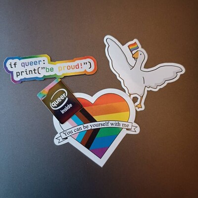 Goose Pride Flag Sticker Untitled Goose Game Funny LGBTQ Queer Decal ...