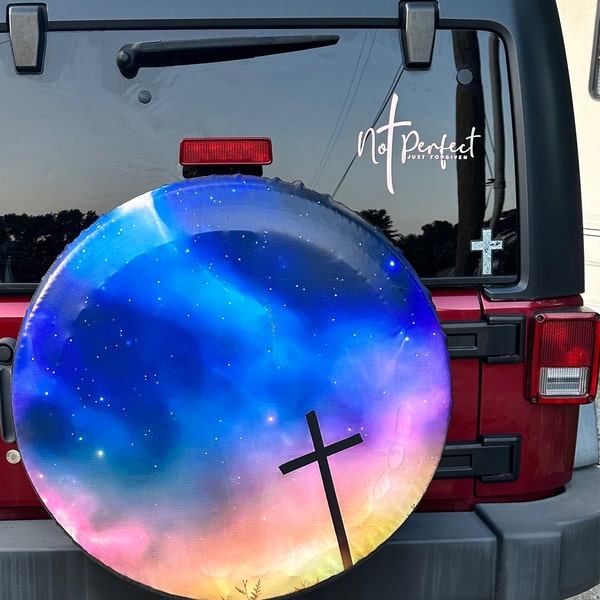 Not Perfect Just Forgiven Cross Decal, Christian Decal, God Car Decal ...