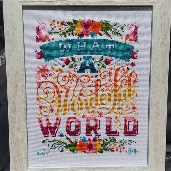 Wonderful World - Modern Cross Stitch Pattern (digital Format - PDF) - Etsy