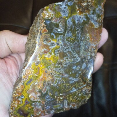 Orange Moss Agate Slabs, Agate Slabs for Lapidary, Metaphysical ...
