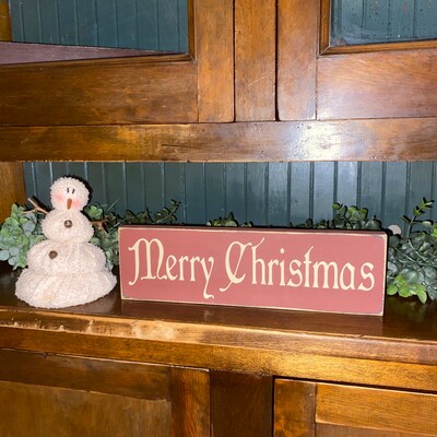 Primitive Country Merry Christmas 12 Sign - Etsy