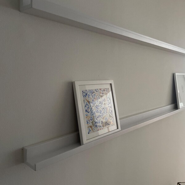 Ultra Narrow 28", 30", 32", 34 Inch Floating Ledge Shelf, Picture Ledge ...