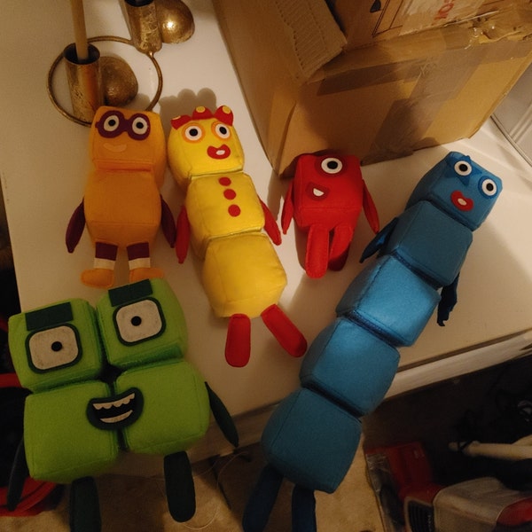 Numberblocks Plush Set 1-5: Handmade Felt Math Learning Toy - Etsy