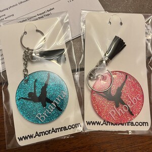 Personalized Cheerleader Name Keychains Dance Keychain Cheer Backpack ...