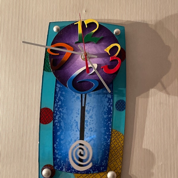 Small Time Modern Aqua-very Cool Clocks-modern Wall Clocks-unique ...