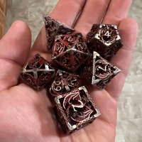 Blue Dragon Eye DND Dice Set With Liquid Core Dungeons and Dragons Dice ...