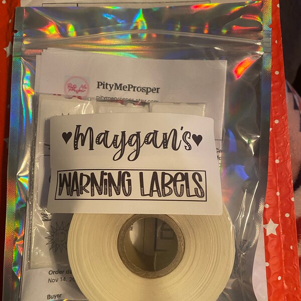 ROLL OF 325 Car Freshie Warning Labels, Custom Warning Labels for ...