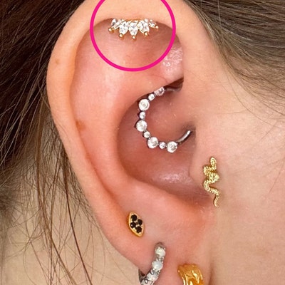 14G 316L Surgical Steel Butterfly Industrial Barbell,ear Piercing ...