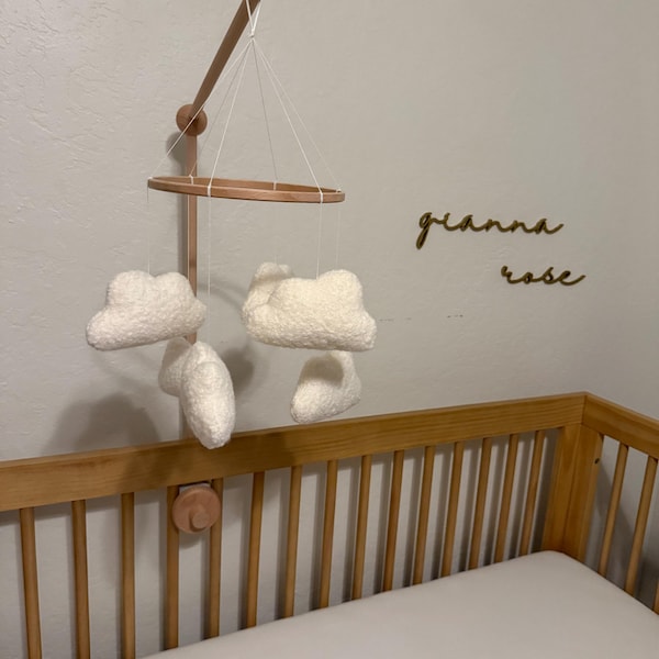 Boucle Mobile Handmade Baby Mobile Clouds Mobile Baby Nursery ...