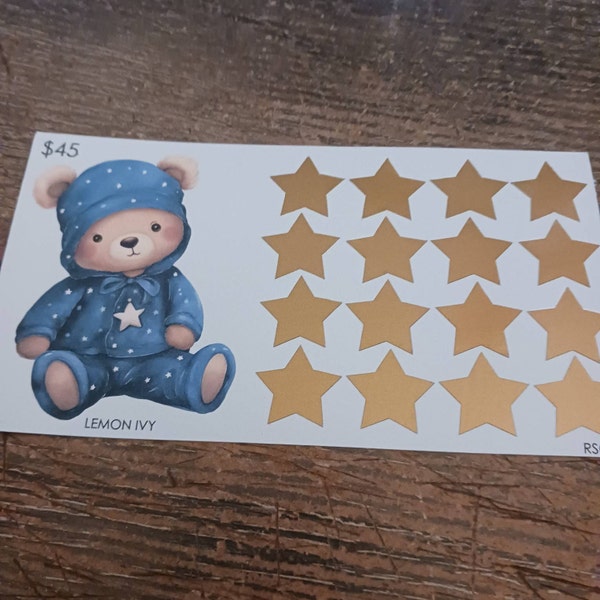 Teddy Bear Scratch off Savings Challenge, Star Savings Challenge ...