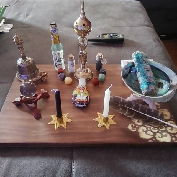 Personal Meditation Altar Large Size, Yoga Gift, Yoga Art, Shrine, Wood ...