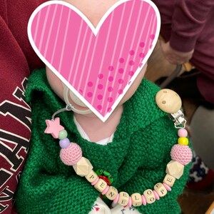 Beautiful Handmade Personalised Dummy Clip Wooden Dummy - Etsy