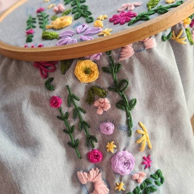 Floral Alphabet Letter R Initial Embroidery PDF Pattern, Instant ...