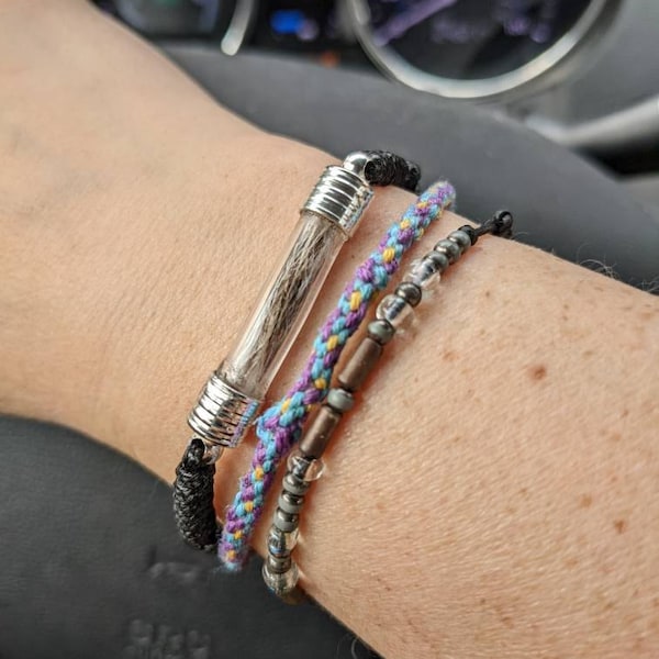 Sand Capsule Bracelet | Beach Sand Bracelet | Hair Locket | Cremation ...