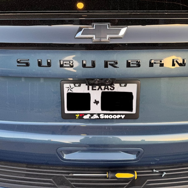 SNOOPY License Plate Frame Premium Black Metal USA MADE - Etsy